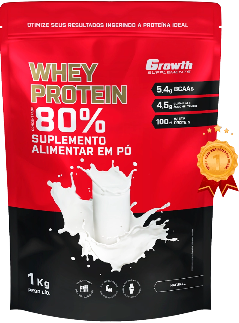 Whey Protein: favoreça a hipertrofia! | Growth | Growth Supplements