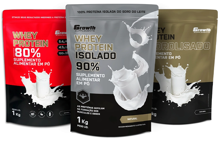 Whey Protein: favoreça a hipertrofia! | Growth | Growth Supplements